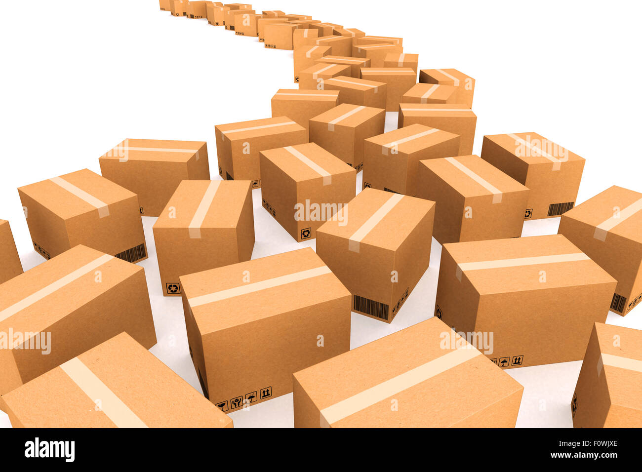Cardboard boxes. Cargo, delivery and transportation logistics storage ...