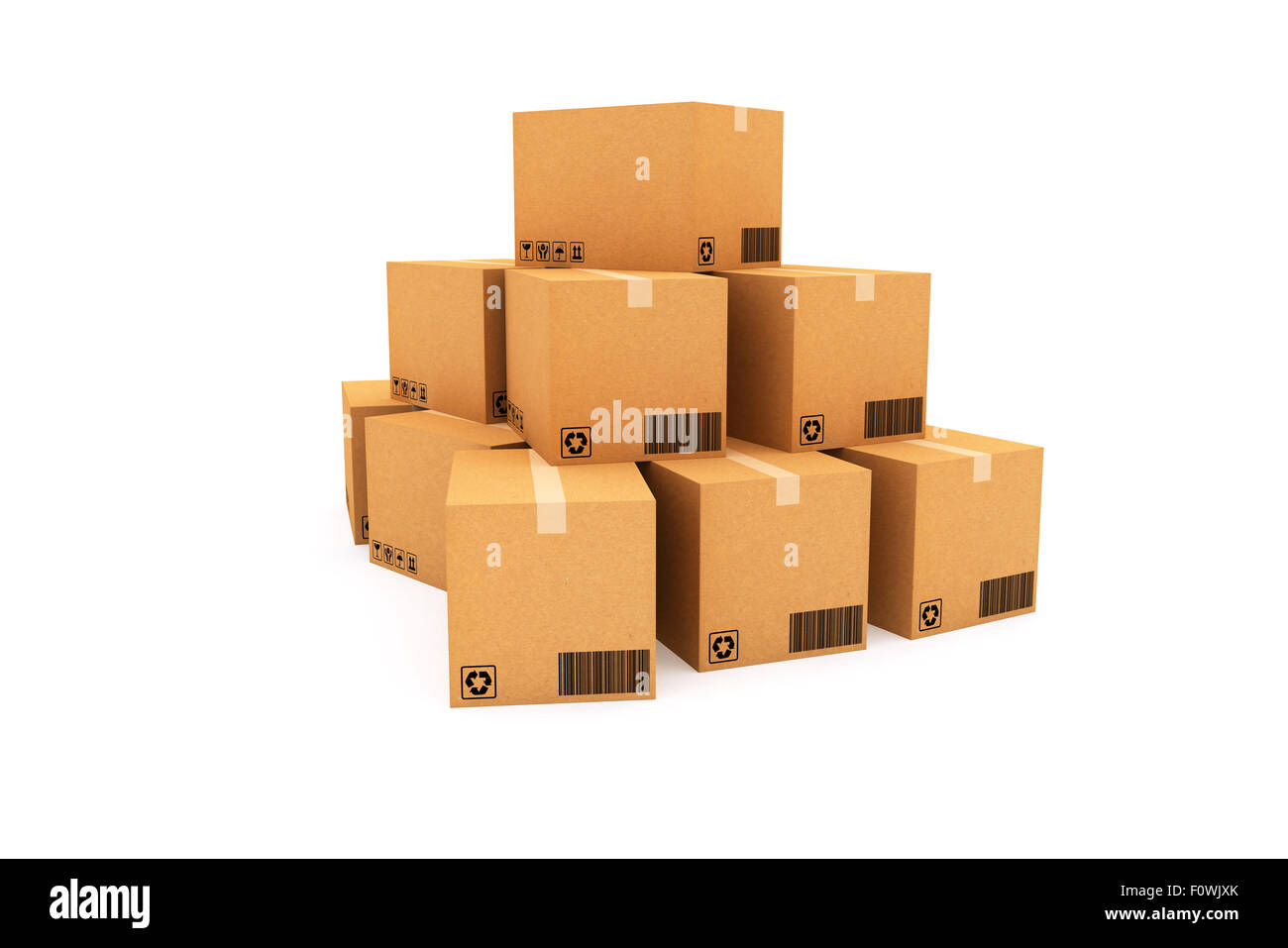 Cardboard boxes. Cargo, delivery and transportation logistics storage ...