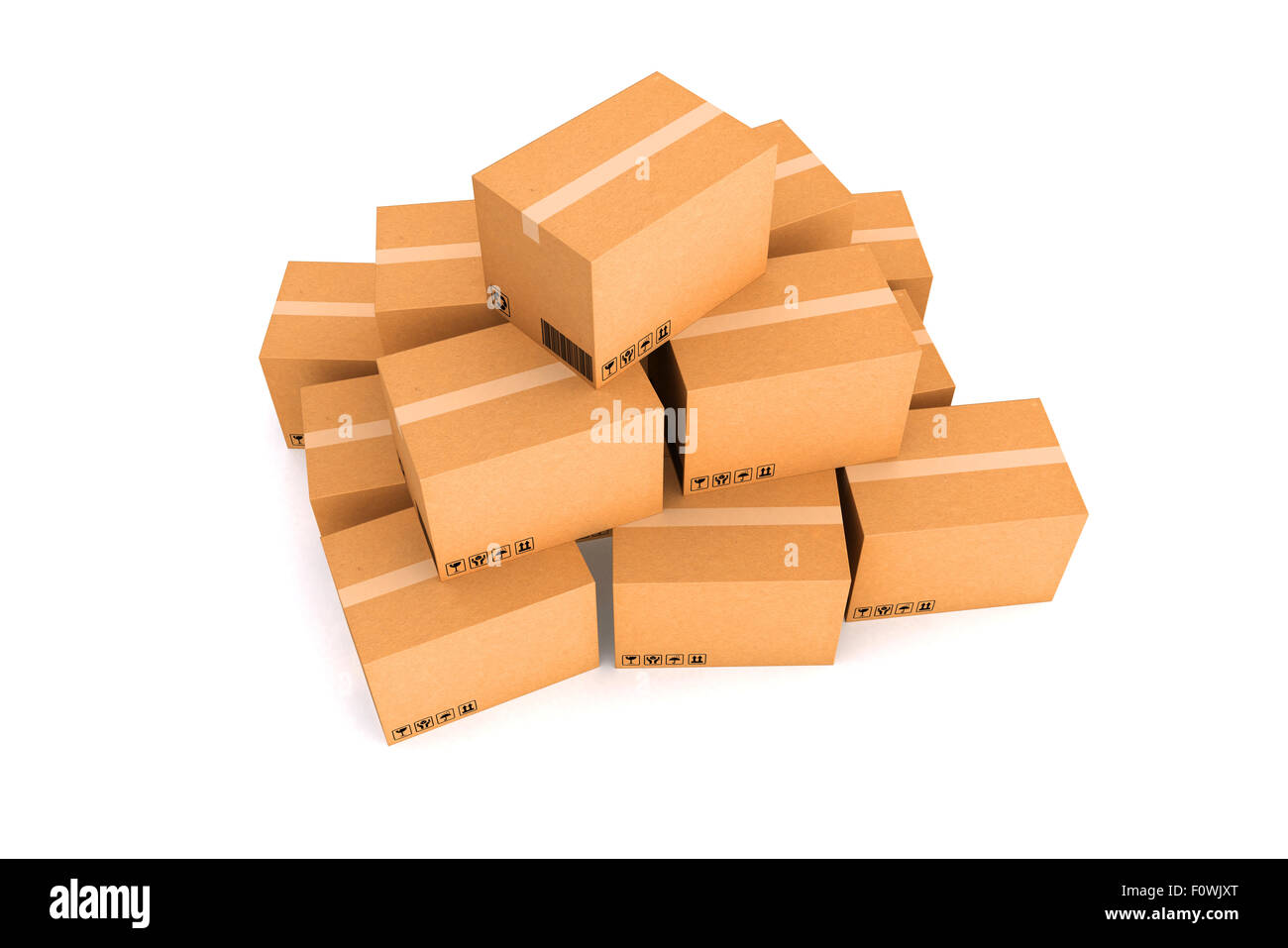 Cardboard boxes. Cargo, delivery and transportation logistics storage ...