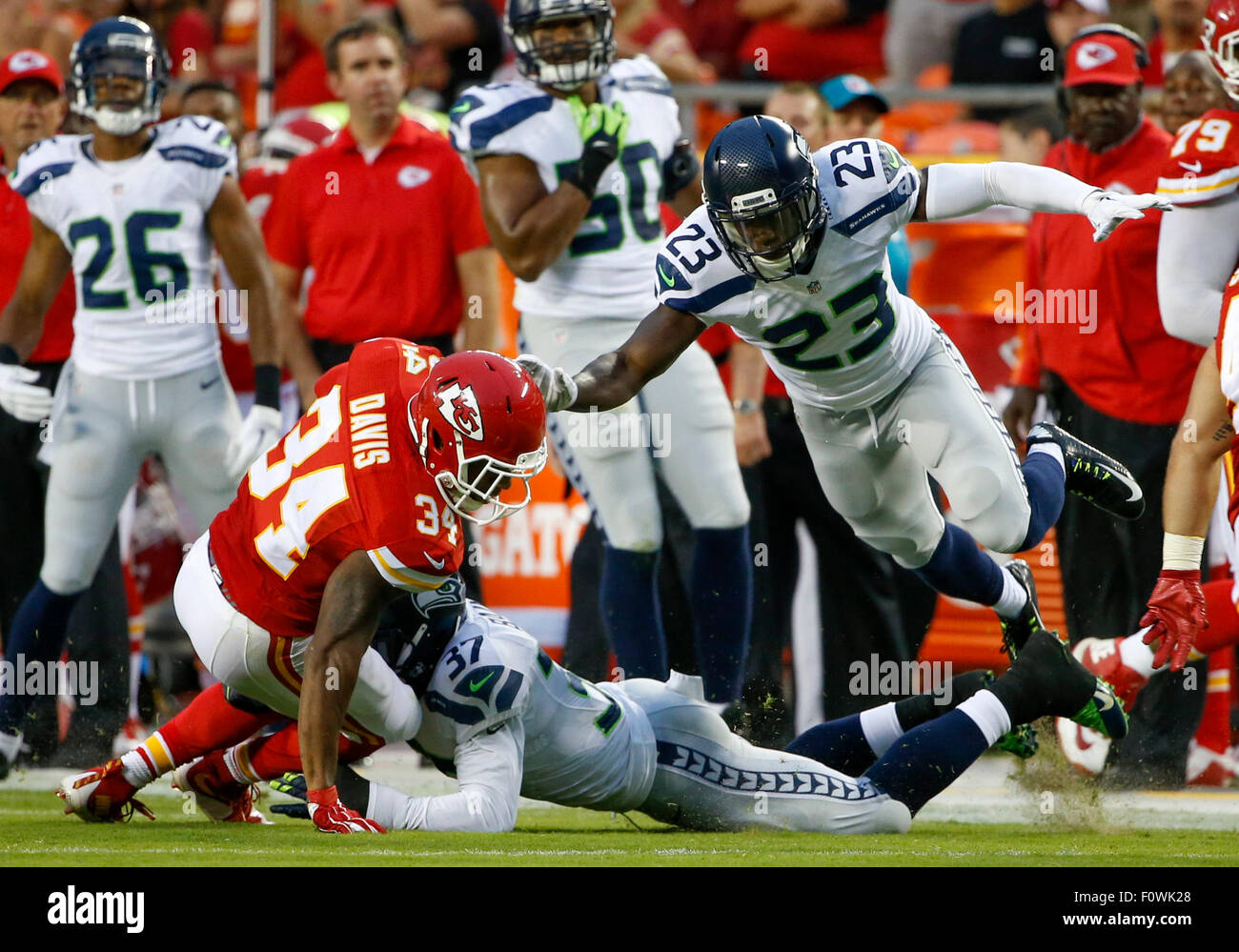 Kansas City, Missouri, USA. 21st Aug, 2015. Kansas City Chiefs running ...