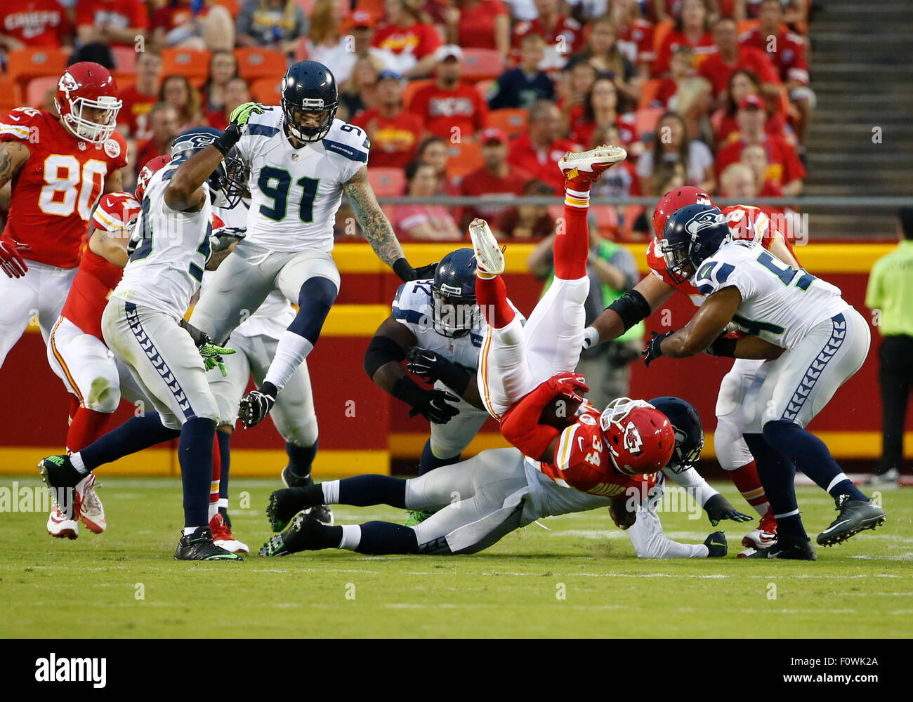 Kansas City, Missouri, USA. 21st Aug, 2015. Kansas City Chiefs running ...