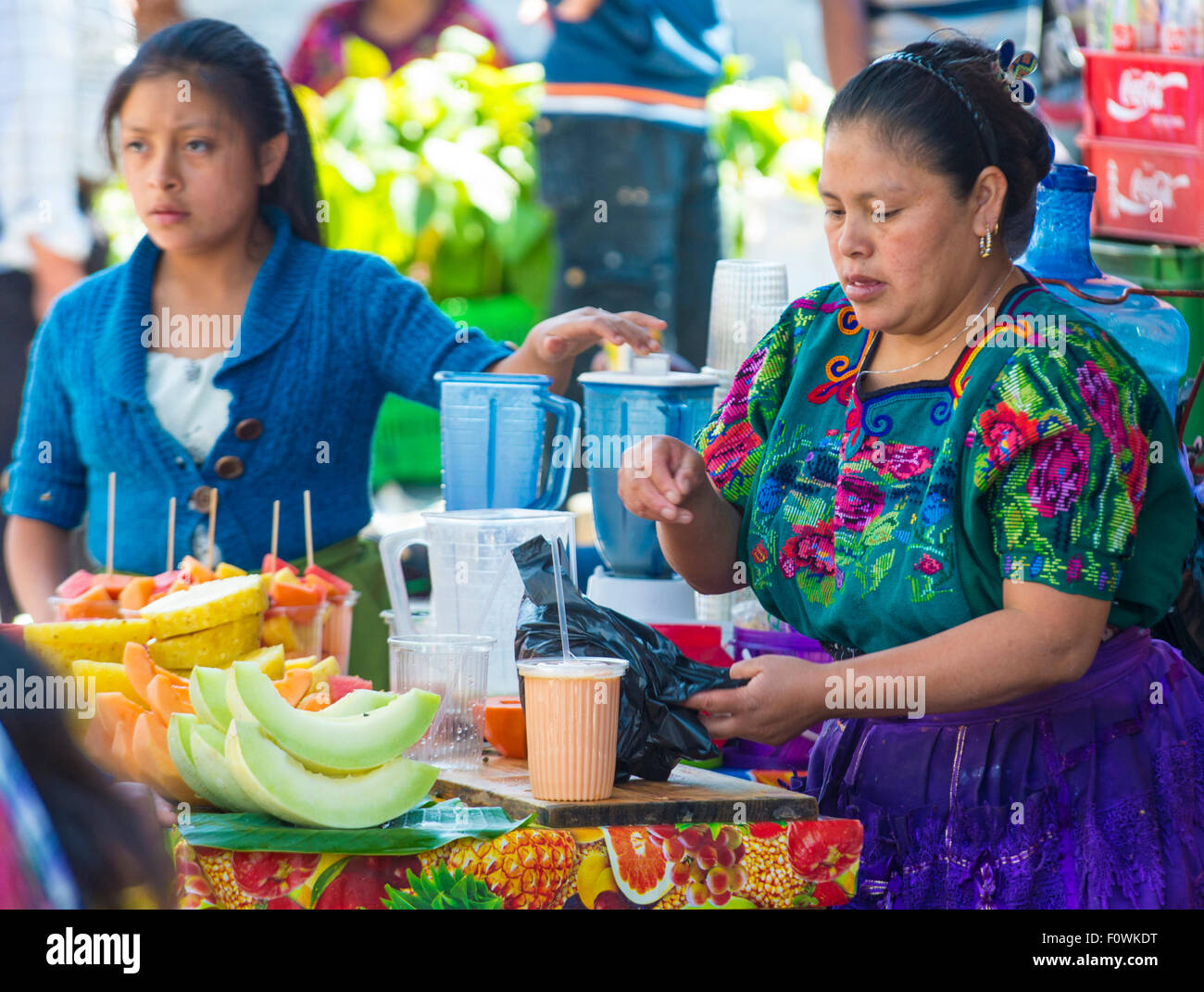 Guatemalan women in the Chichicastenango Market in Guatemala Stock ...