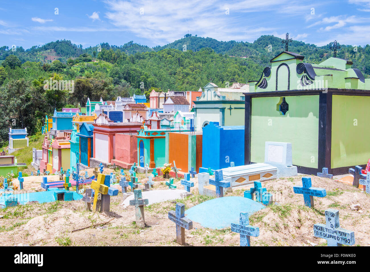 Colorful Cemetery in Chichicastenango , Guatemala Stock Photo - Alamy