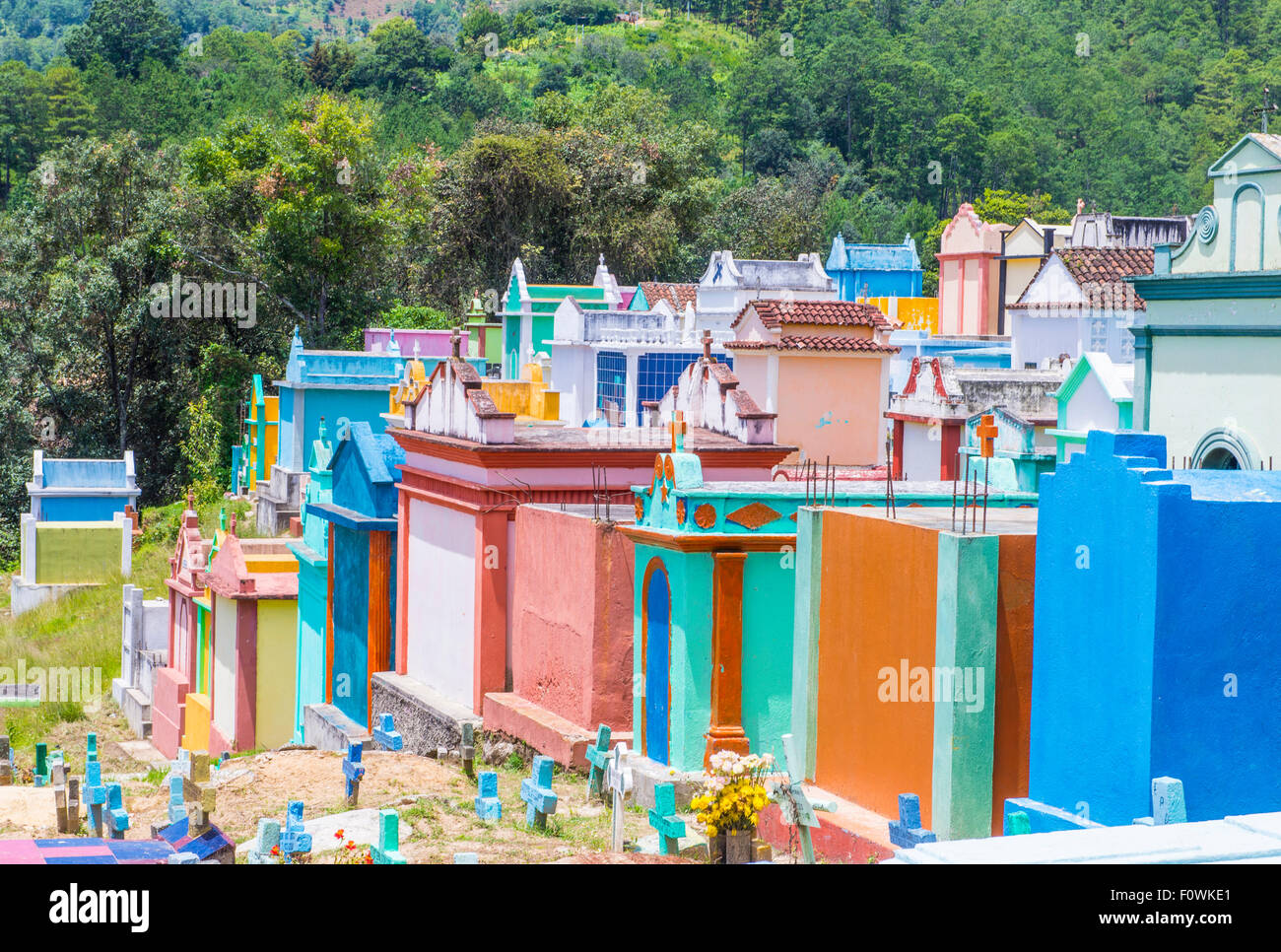 Colorful Cemetery in Chichicastenango , Guatemala Stock Photo - Alamy