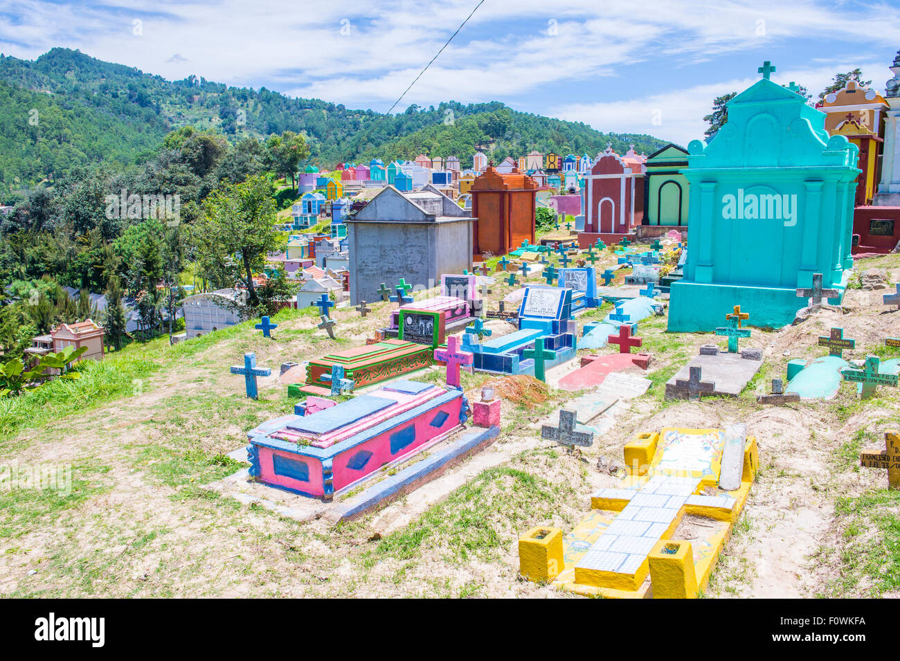Colorful Cemetery in Chichicastenango , Guatemala Stock Photo - Alamy