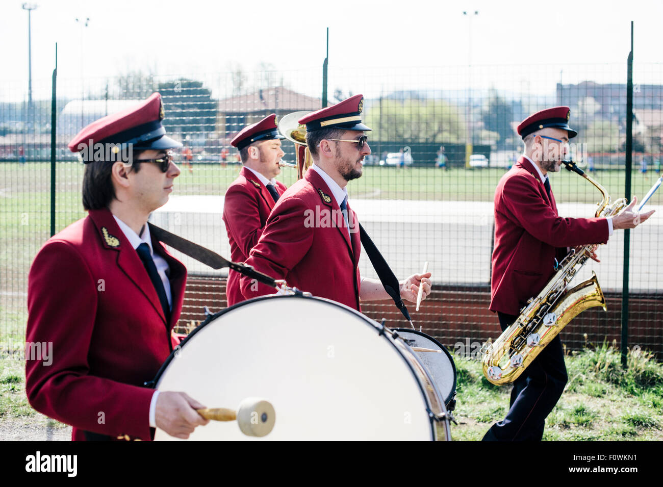 Italian musical band playing in the streets Stock Photo - Alamy