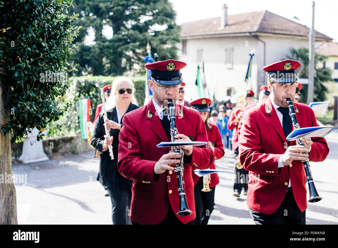 Italian musical band playing in the streets Stock Photo - Alamy