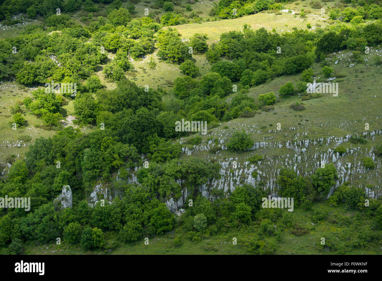 Landscape of the Central Apennines rewilding area, National Park of ...