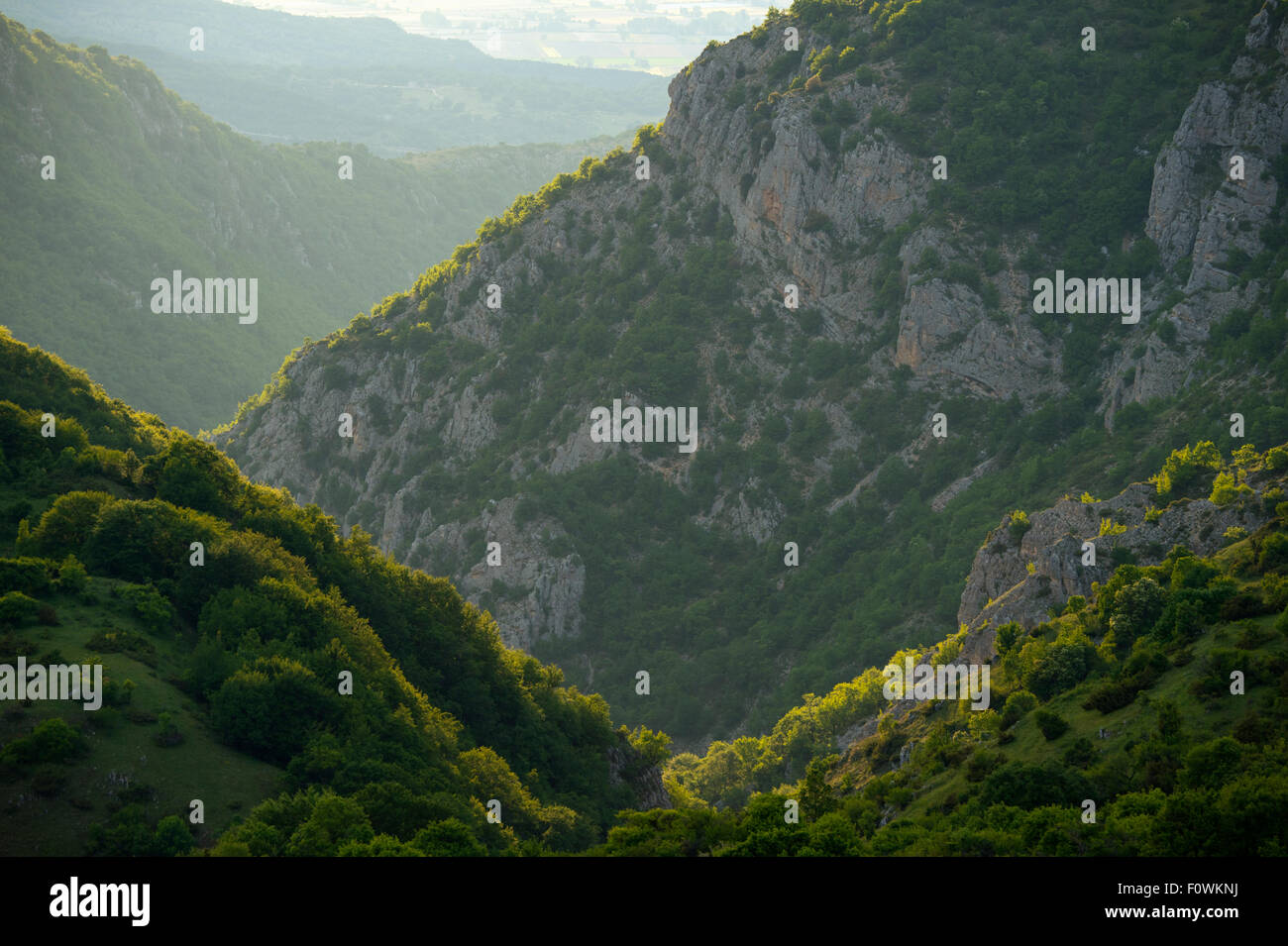 Former grazing land now used for wildlife watching, Central Apennines ...