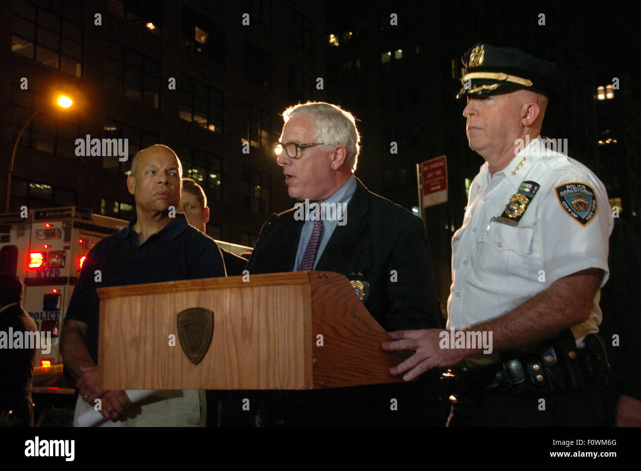 New York, USA. 21st Aug, 2015. U.S. Secretary of Homeland Security Jeh ...