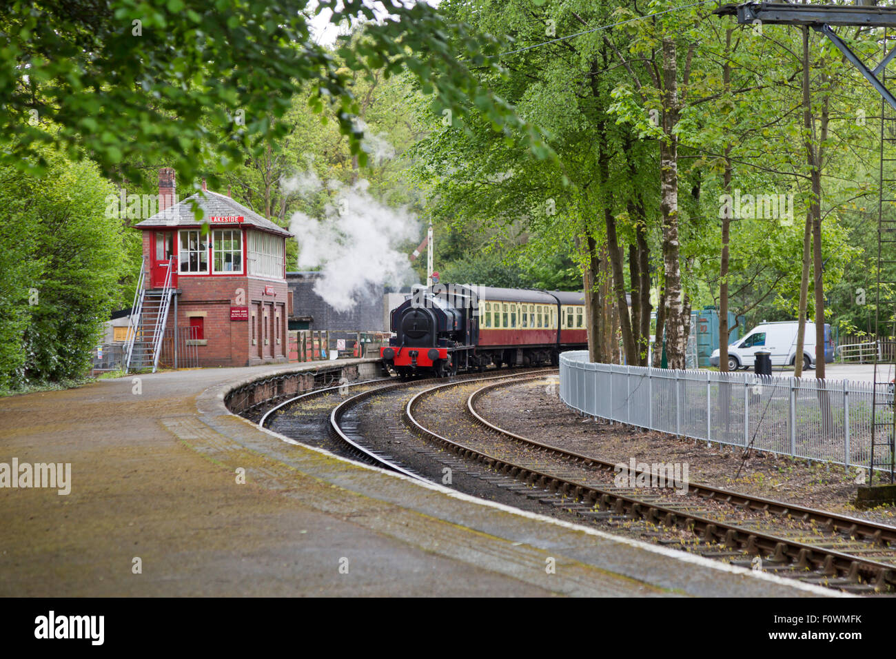 Lake Windermere Train Station Stock Photo - Alamy