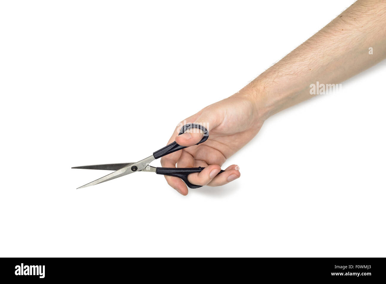 Woman holding scissors and man hi-res stock photography and images - Alamy