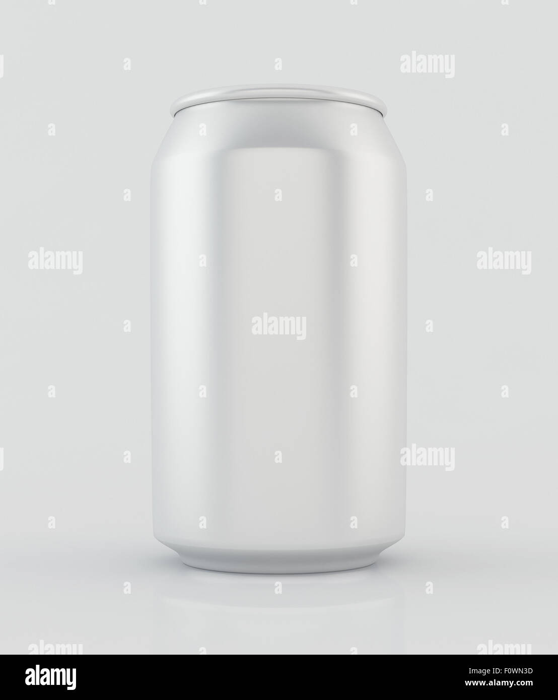 Silver soda cans with reflection on white background Stock Photo - Alamy