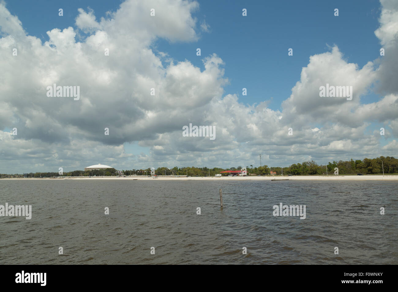 A photograph of Biloxi Beach on the Mississippi Sound in Mississippi ...