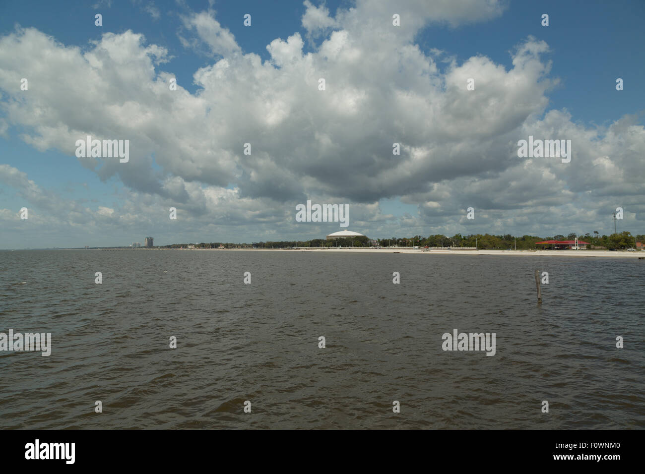 A photograph of Biloxi Beach on the Mississippi Sound in Mississippi ...