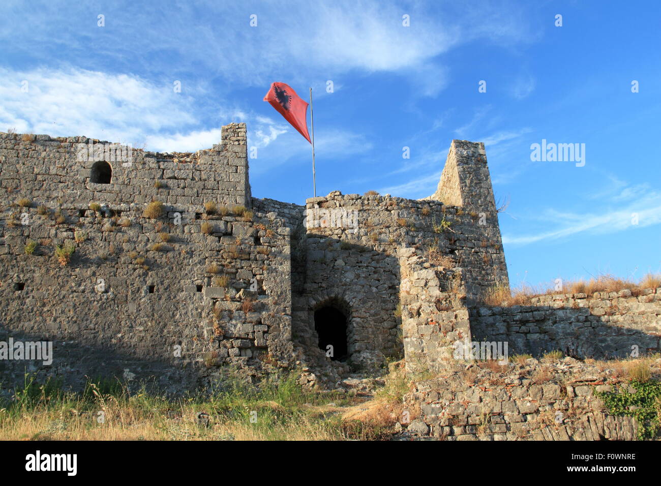 Barbican Gate entrance to first courtyard, Rozafa Castle, Shkodra ...