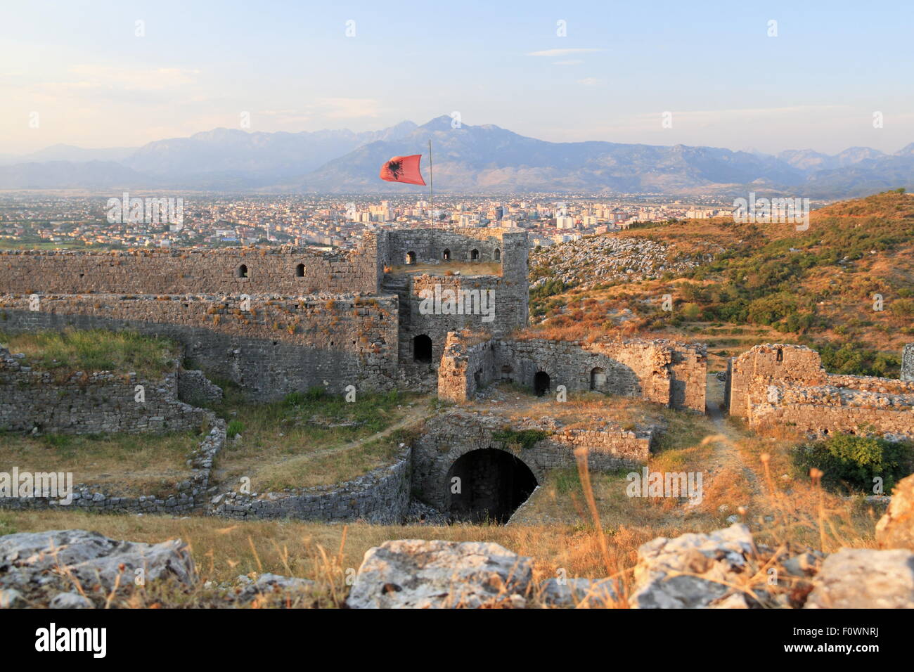 Barbican Gate entrance to first courtyard, Rozafa Castle, Shkodra ...
