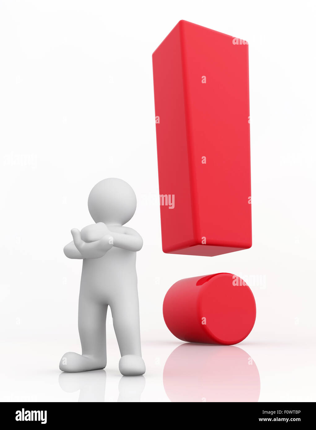 3d people exclamation mark hi-res stock photography and images - Alamy