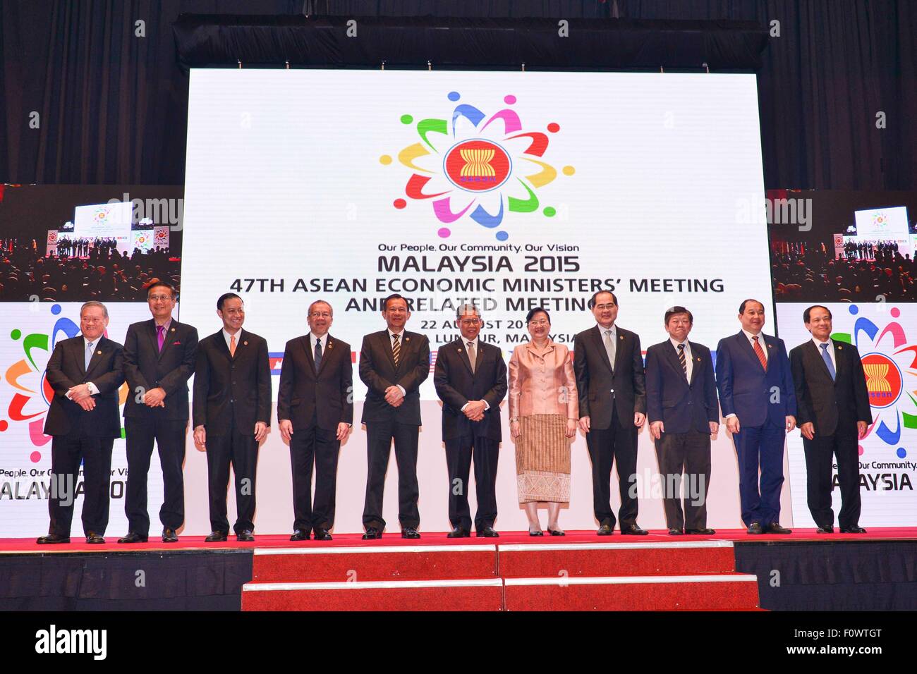 Kuala Lumpur, Kuala Lumpur. 22nd Aug, 2015. Participants pose for ...