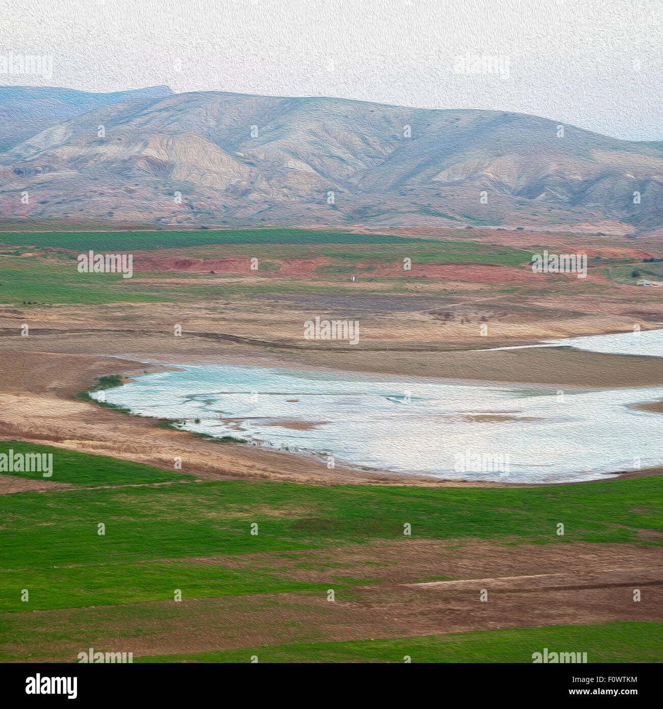 pond and lake in the mountain morocco land Stock Photo - Alamy