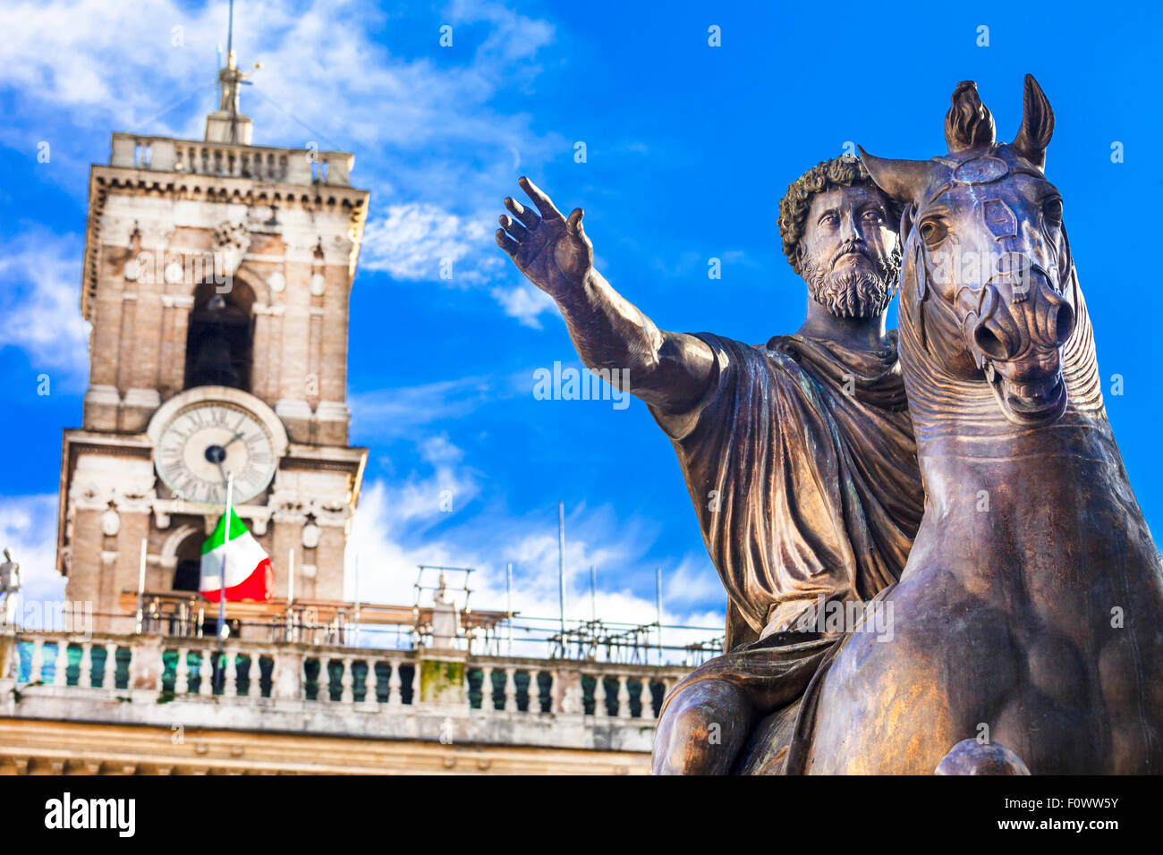 Impressive statue in Campidoglio,Rome,Italy Stock Photo - Alamy