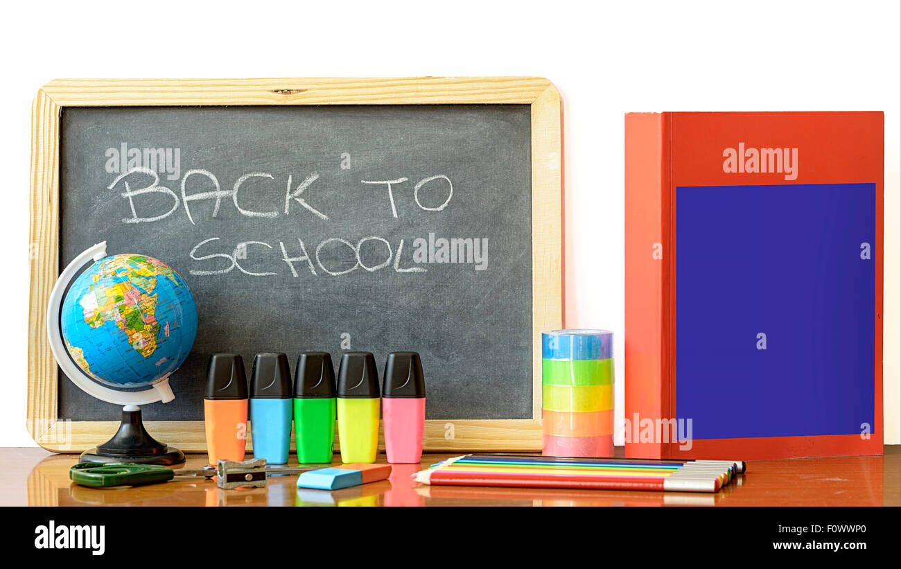 back to school concept with stationery Stock Photo - Alamy