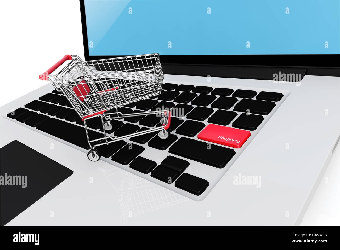 E-commerce, internet shopping, the symbol of e-commerce with clipping ...