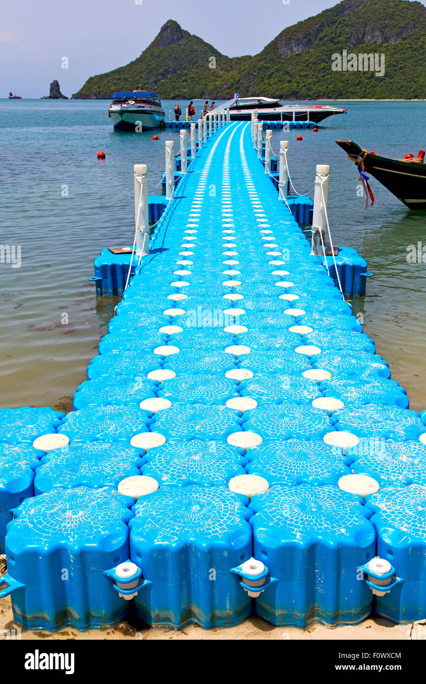 boat coastline of a green lagoon and tree south china sea thailand kho ...