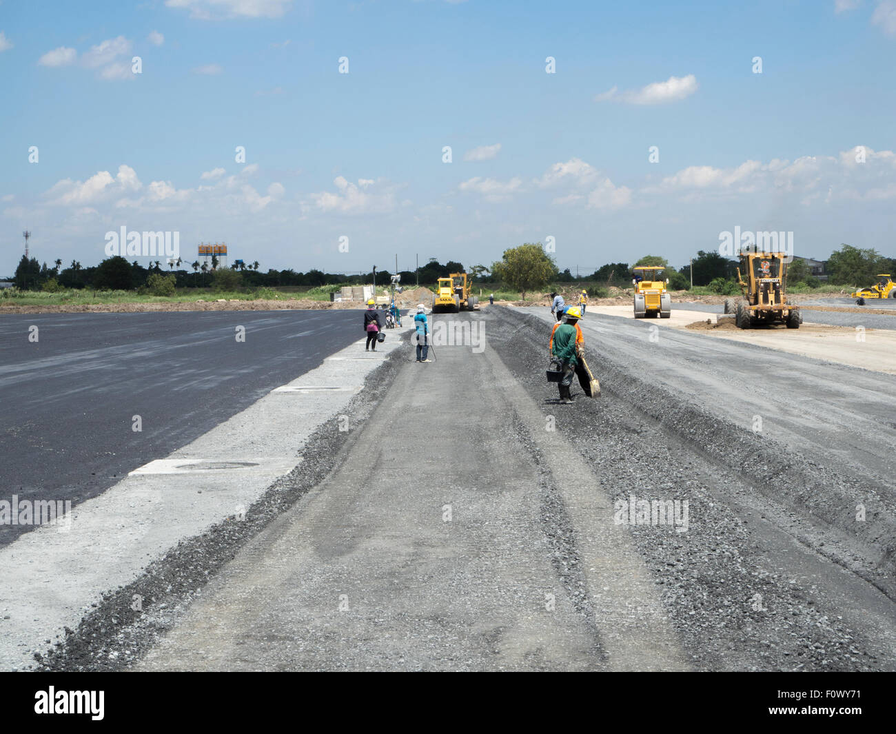 Construction of a Bicycle Track Stock Photo - Alamy