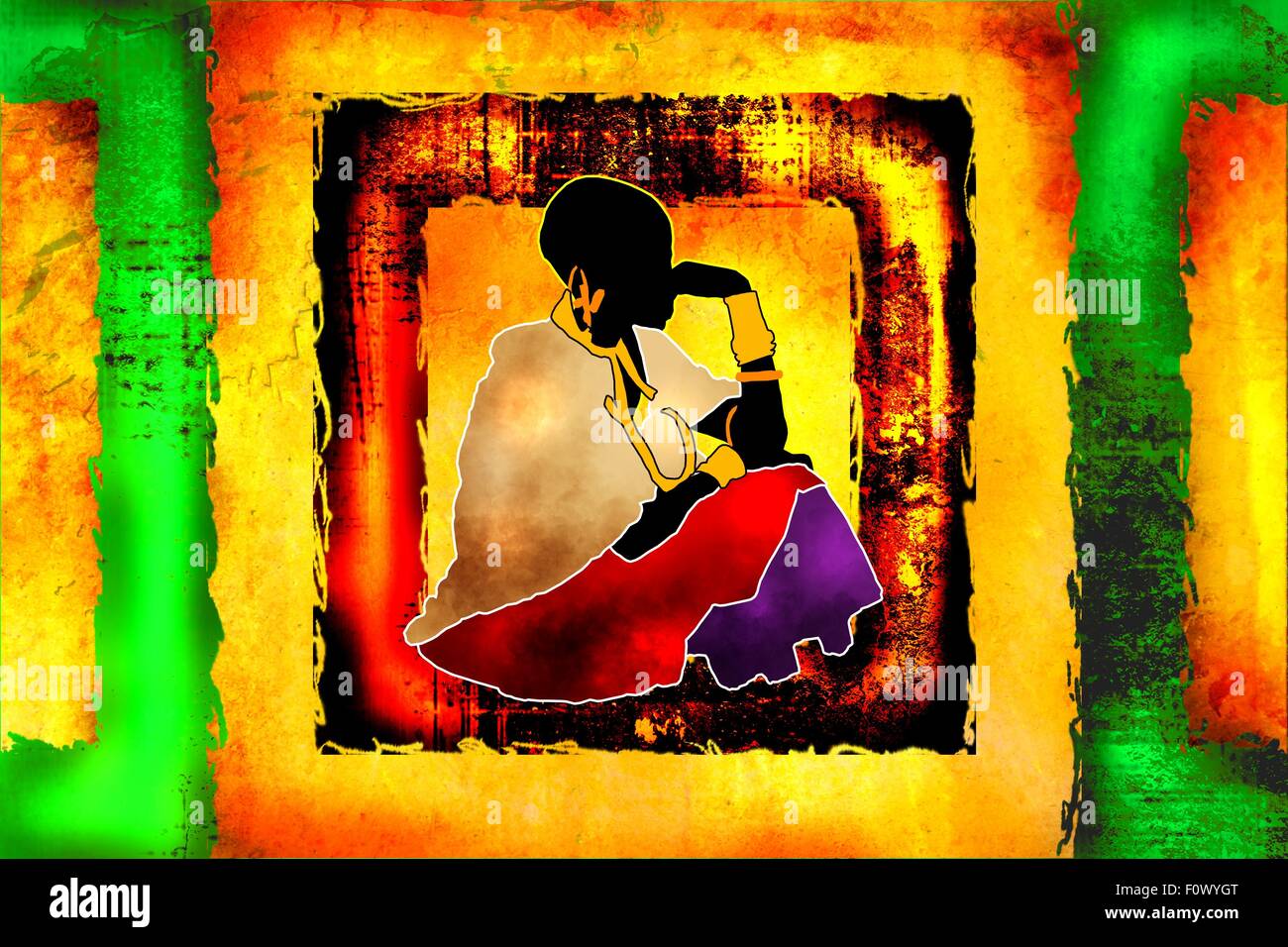 African ethnic retro vintage Stock Photo - Alamy