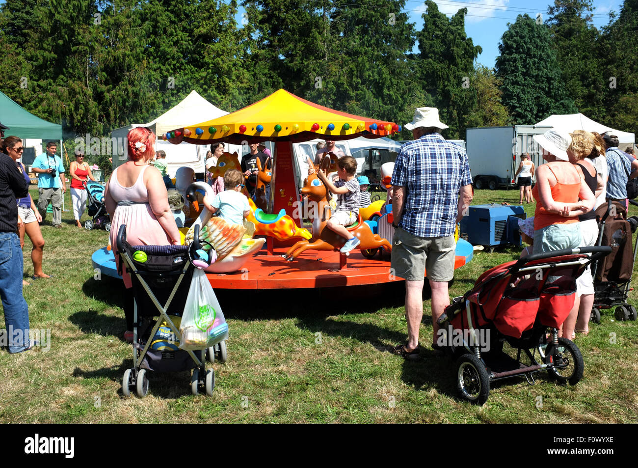 childrens merry go round at sturry east kent uk annual show for ...