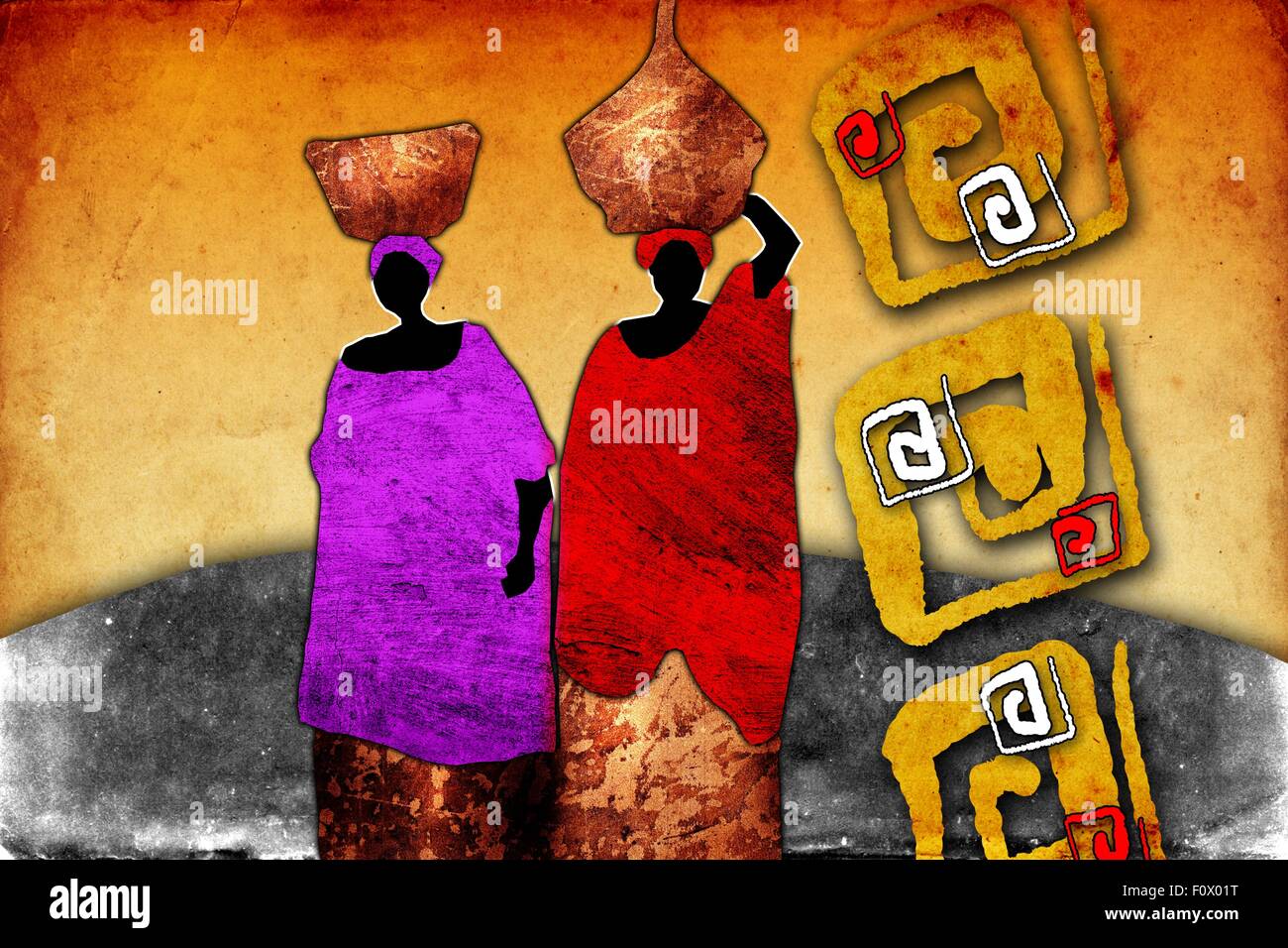 African ethnic retro vintage Stock Photo - Alamy