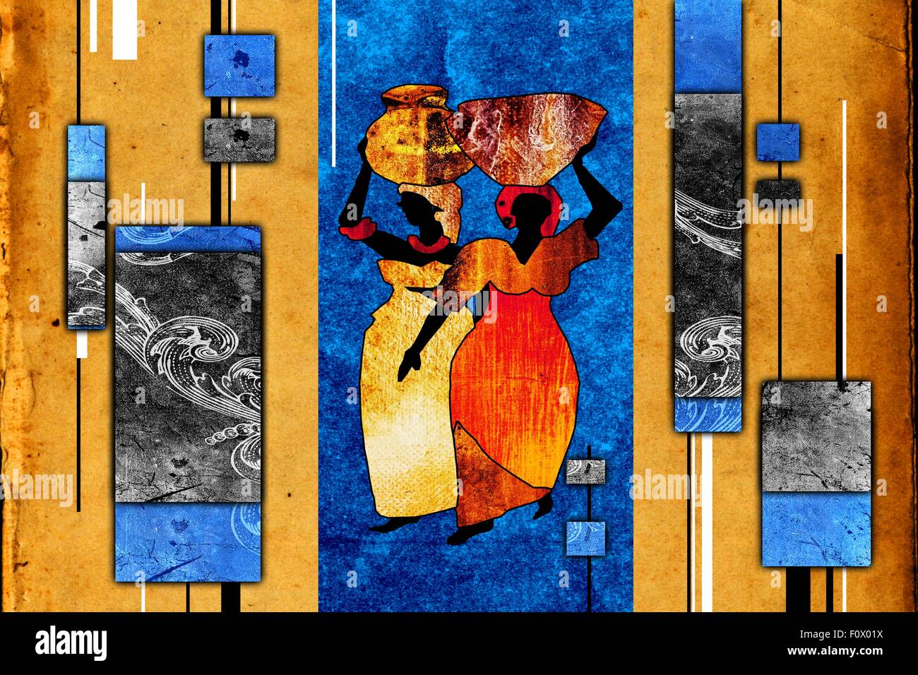 African ethnic retro vintage Stock Photo - Alamy