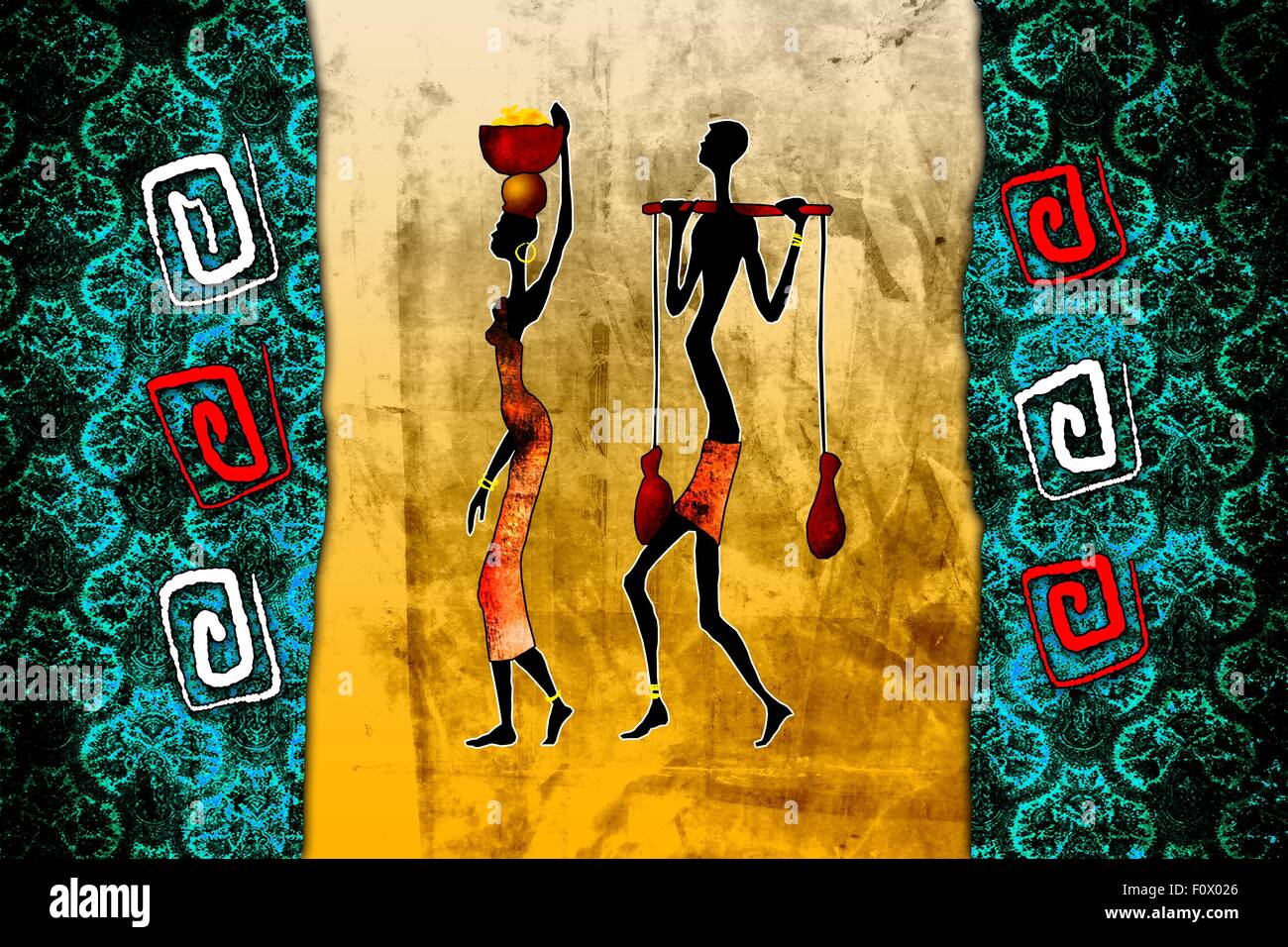 African ethnic retro vintage Stock Photo - Alamy