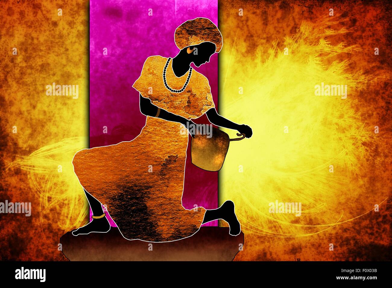 African ethnic retro vintage Stock Photo - Alamy