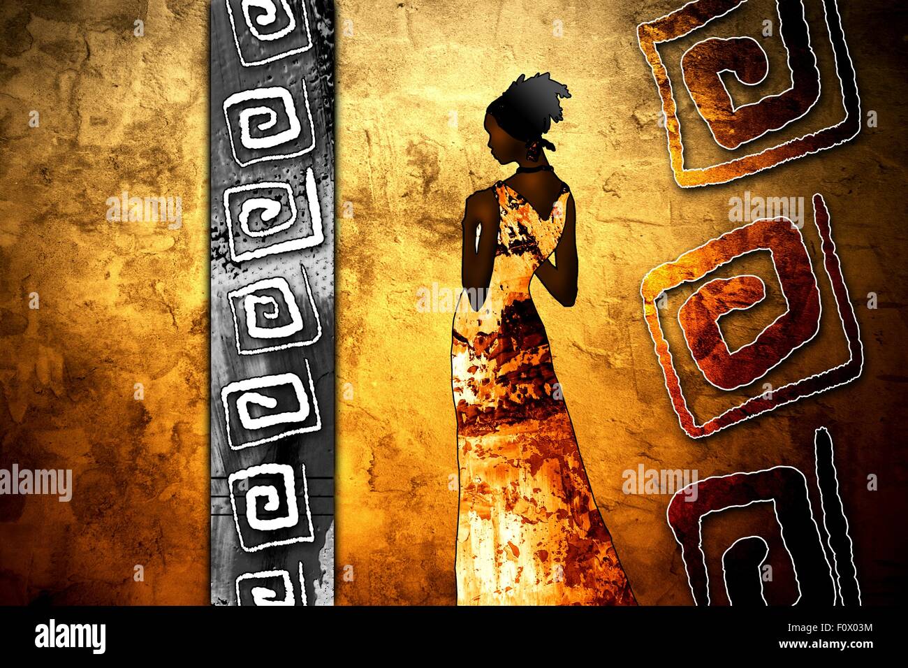 African ethnic retro vintage Stock Photo - Alamy