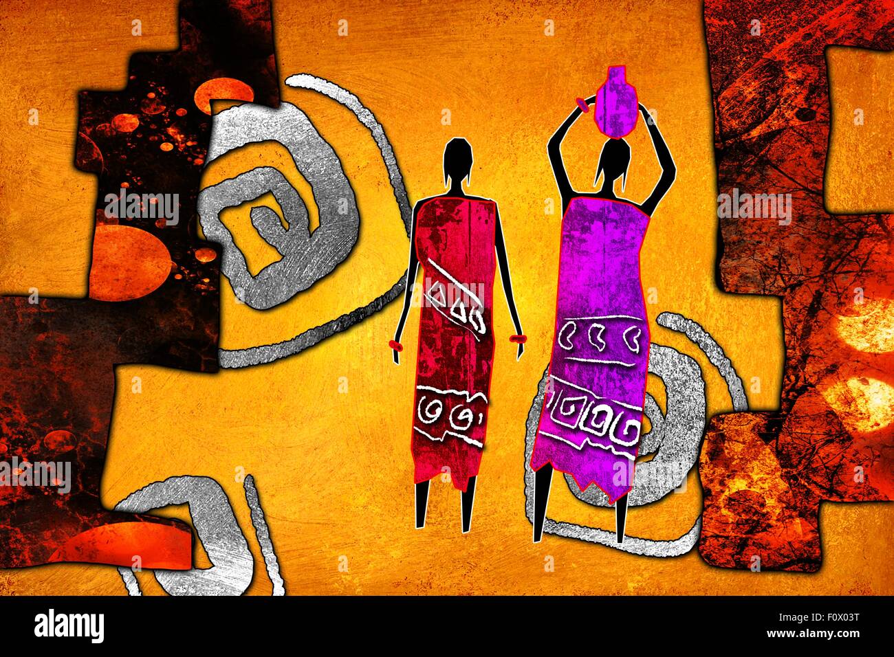 African ethnic retro vintage Stock Photo - Alamy