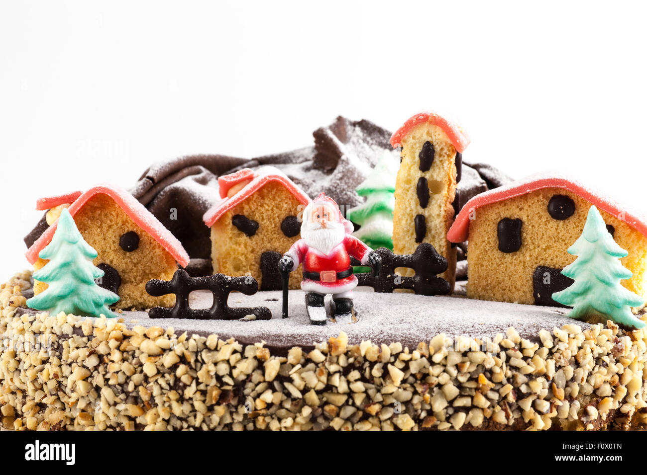 Italian Christmas Cake made of traditiona Italian Panettone Stock Photo ...