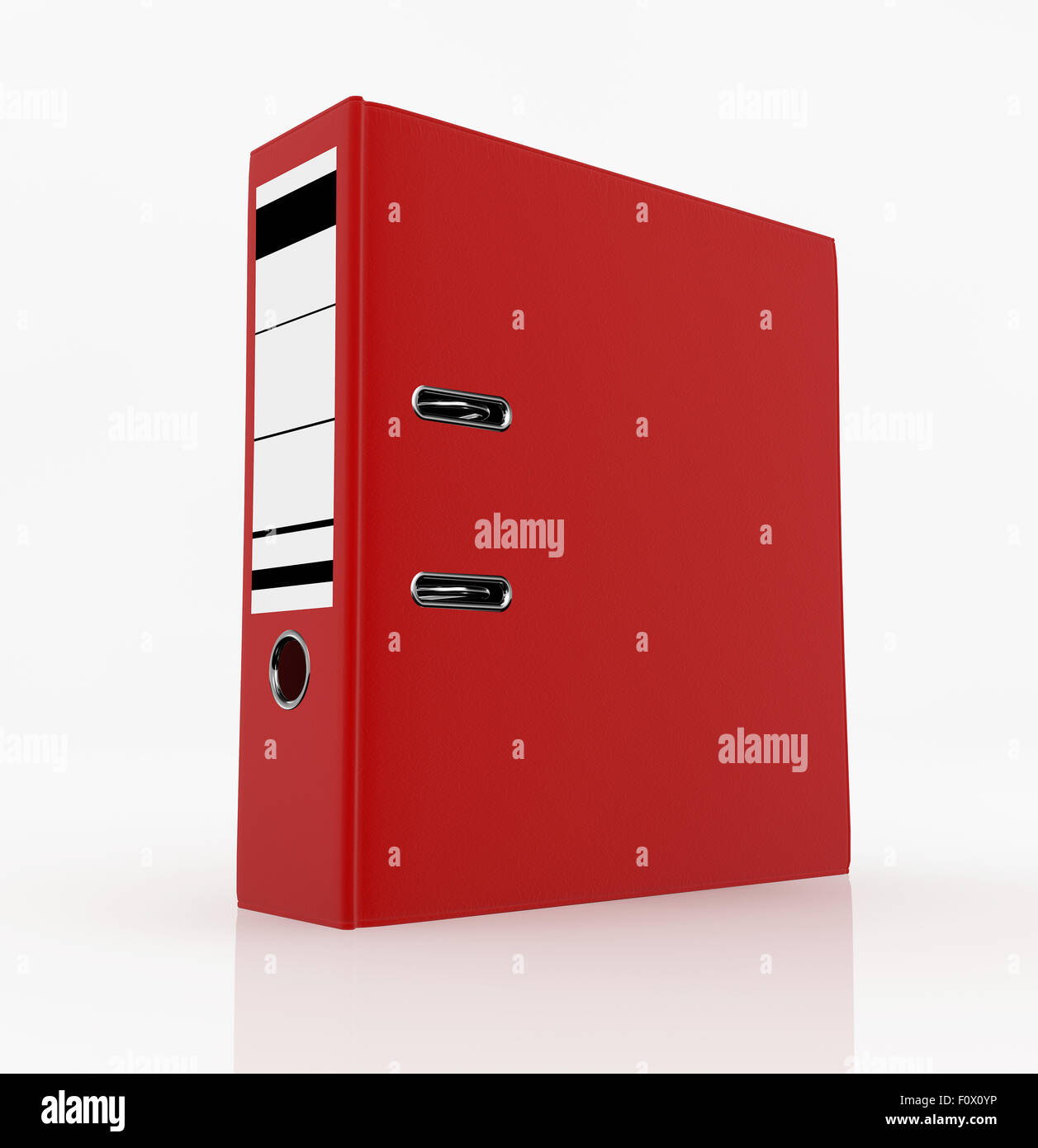 Red folder isolated on white background - database storage concept ...