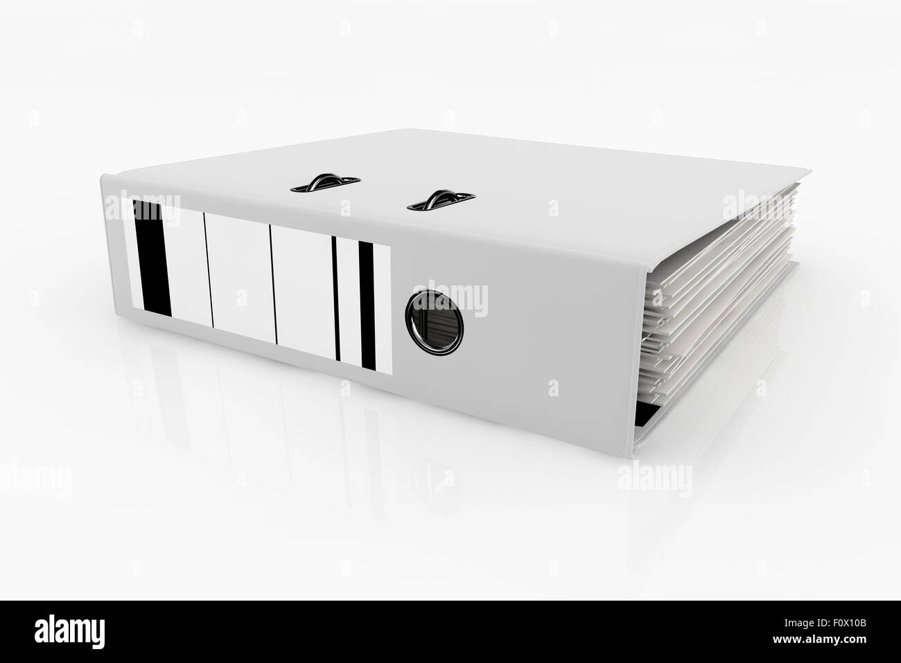 White folder isolated on white background - database storage concept ...