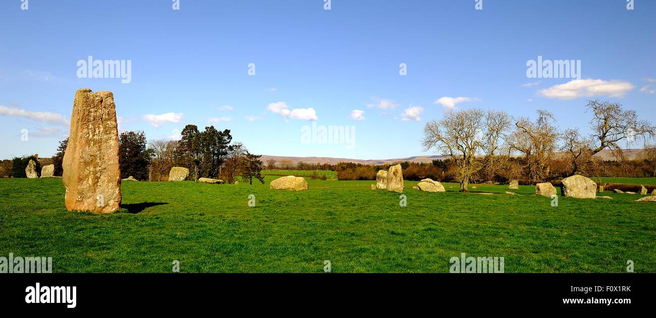 Long meg standing stones hi-res stock photography and images - Alamy