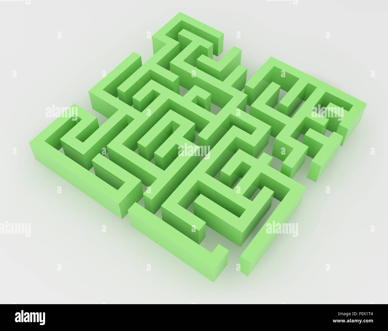 Green maze, complex way to find exit, business concept Stock Photo - Alamy