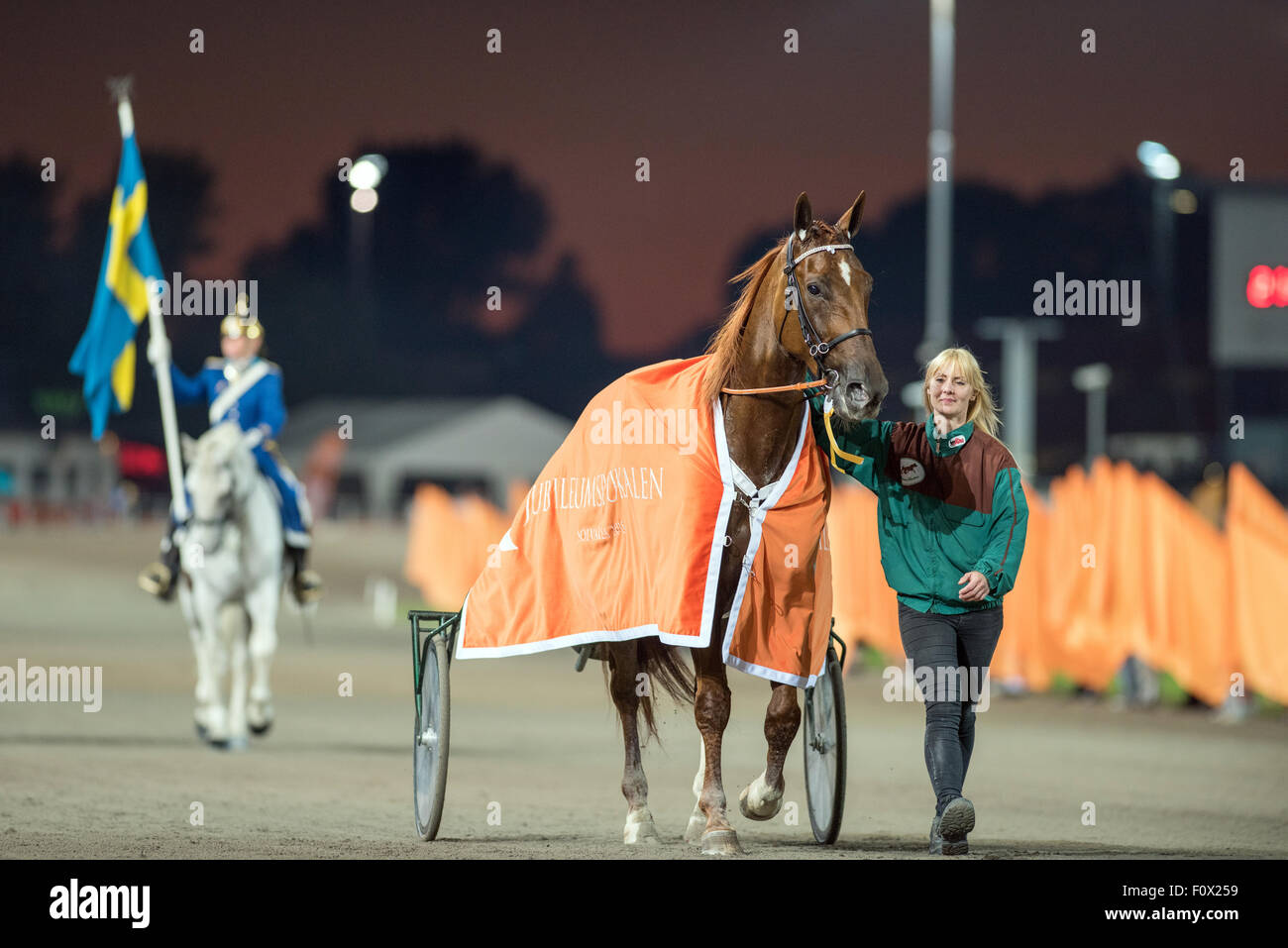 Nimbus C.D. is celebrated after winning Jubileumspokalen at Solvalla ...