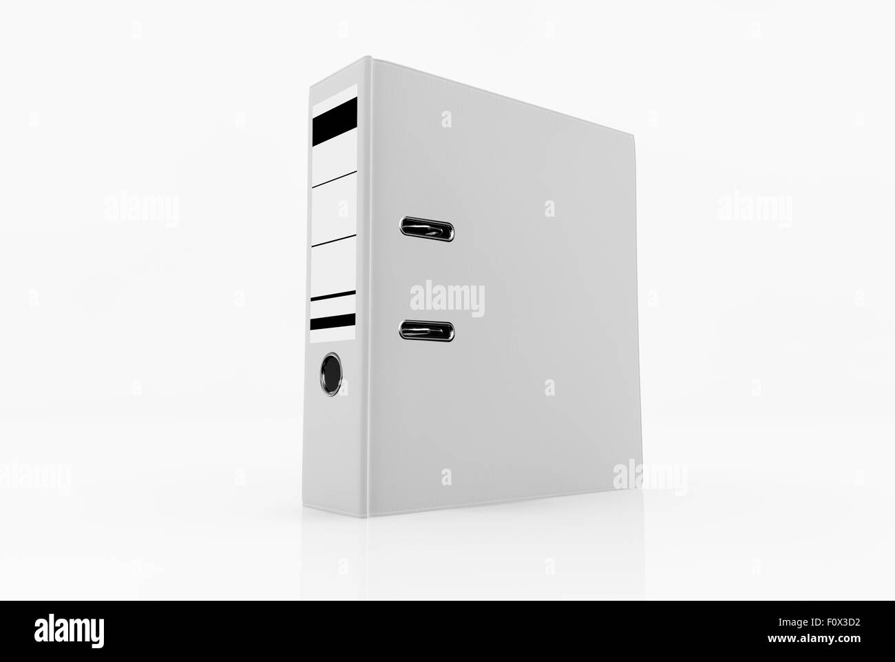 White folder isolated on white background - database storage concept ...