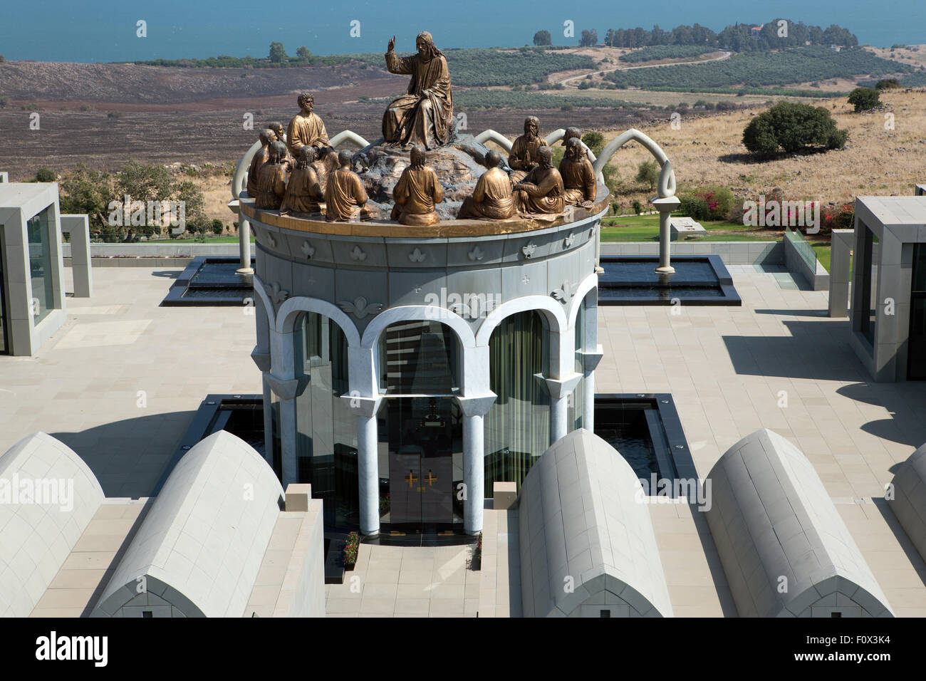 Domus Galilaeae church and monastery with Kinneret sea Stock Photo - Alamy