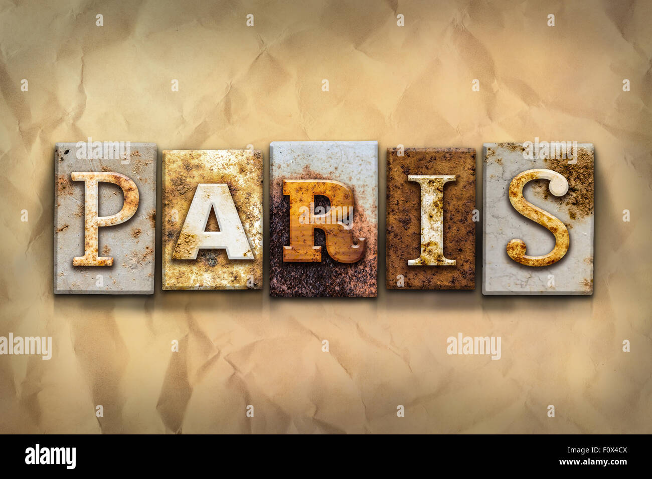 Paris word eiffel tower hi-res stock photography and images - Alamy