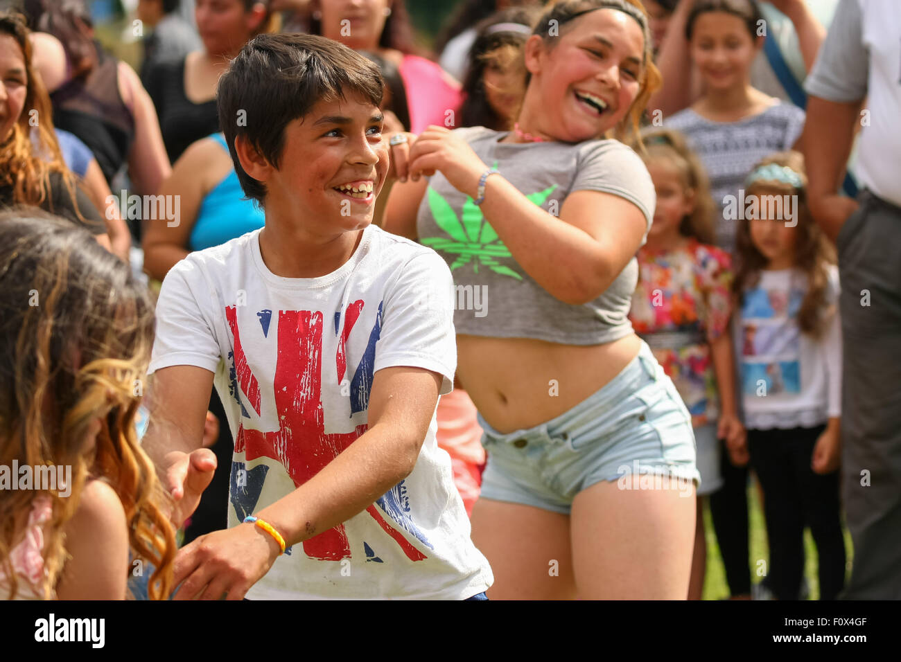 Rotherham UK, 22nd August 2015. Families from a wide selection of ...