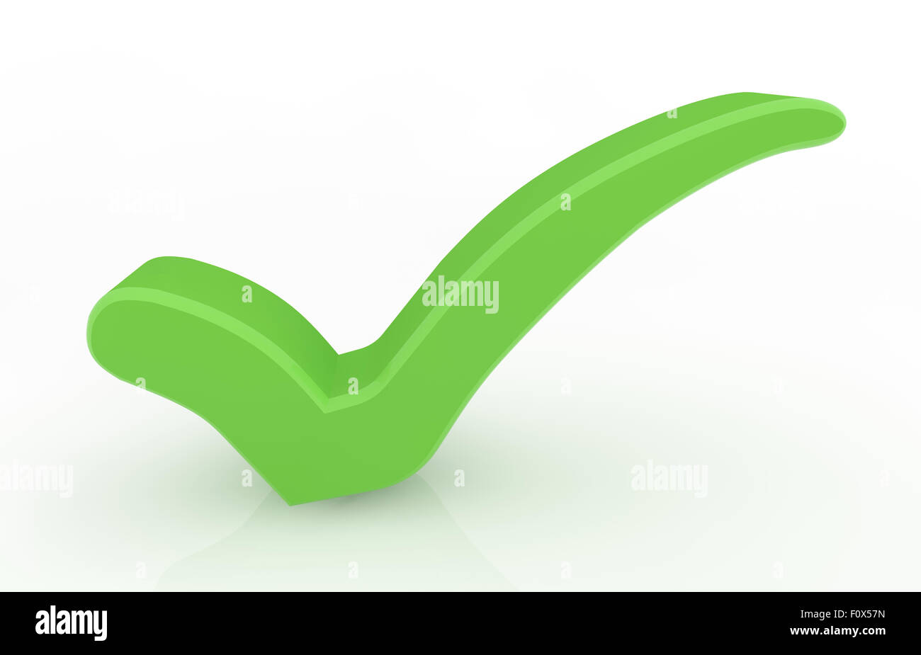 Green check mark isolated on white background Stock Photo - Alamy