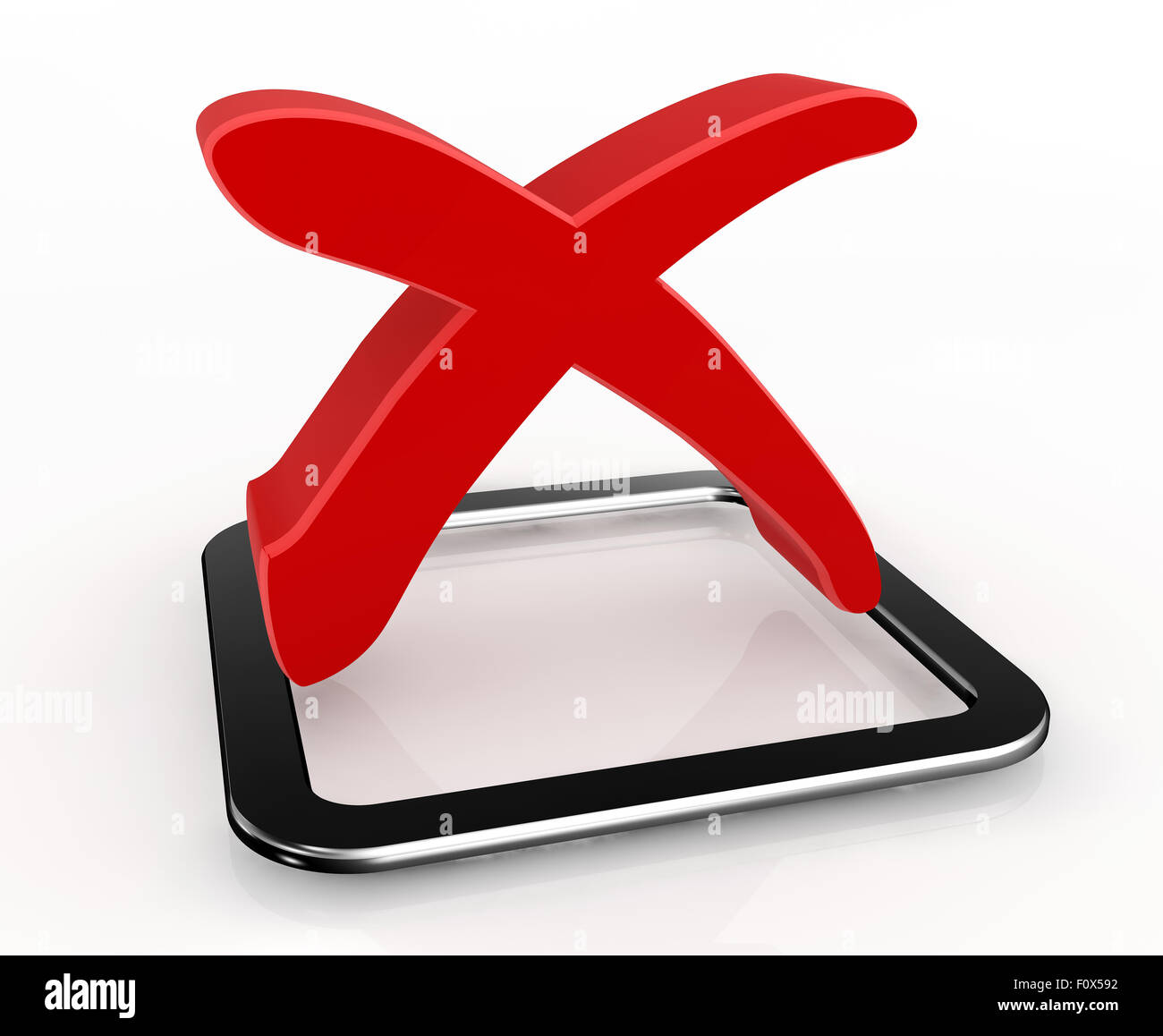 Red x mark, isolated on white background Stock Photo - Alamy