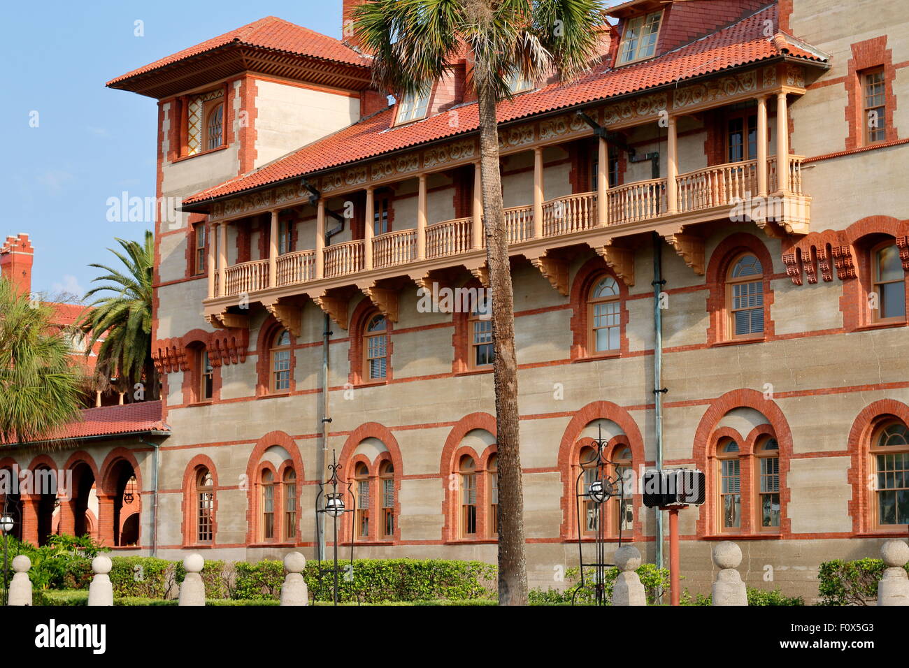 Close up of Flagler College from King Street - St. Augustine, FL Stock ...